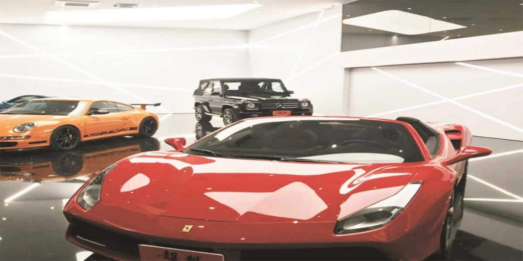 New lighting in car showroom -Led linear light -Lightstec