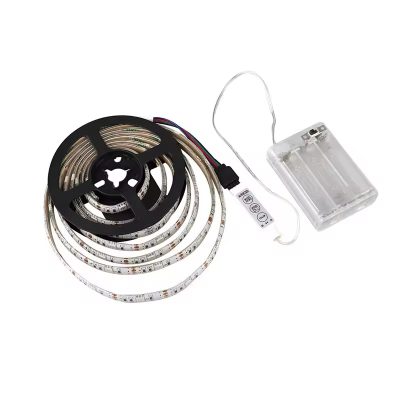 How to connect LED strip lights without plug （Battery)